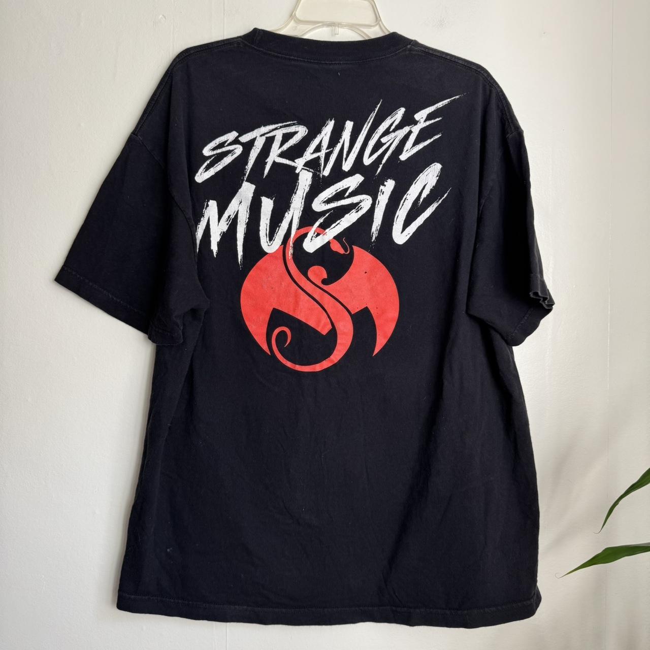 Vintage Black and red Tech N9ne tee strange music... | Depop