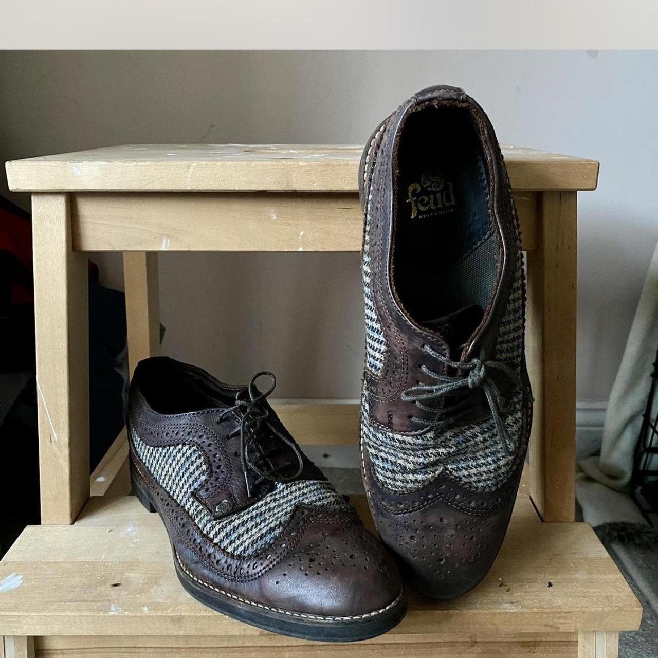 Feud Britannia round toe Dark Brown Brogues. Lace Up... - Depop