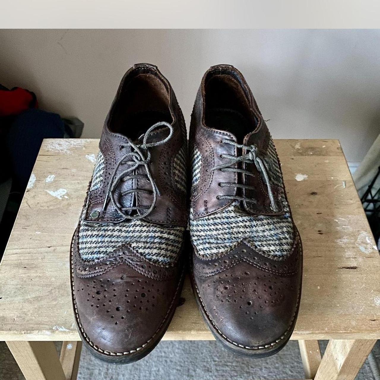 Feud Britannia round toe Dark Brown Brogues. Lace Up... - Depop