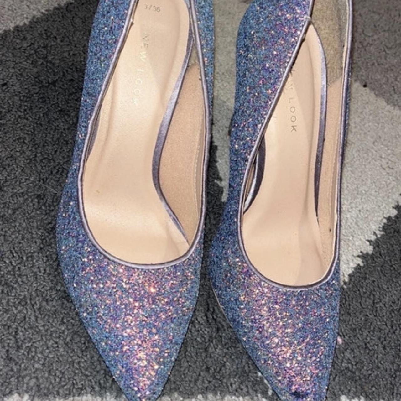 New look glitter sparkle heels women's size 3 worn... - Depop