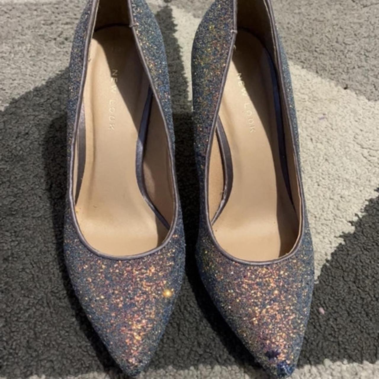 New look glitter sparkle heels women's size 3 worn... - Depop