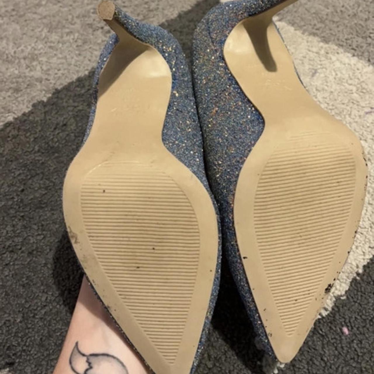 New look glitter sparkle heels women's size 3 worn... - Depop