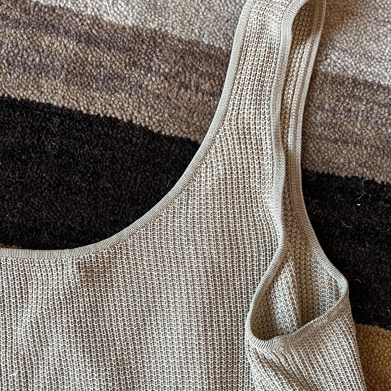 Minimal knit light beige tank top. Super cool... - Depop