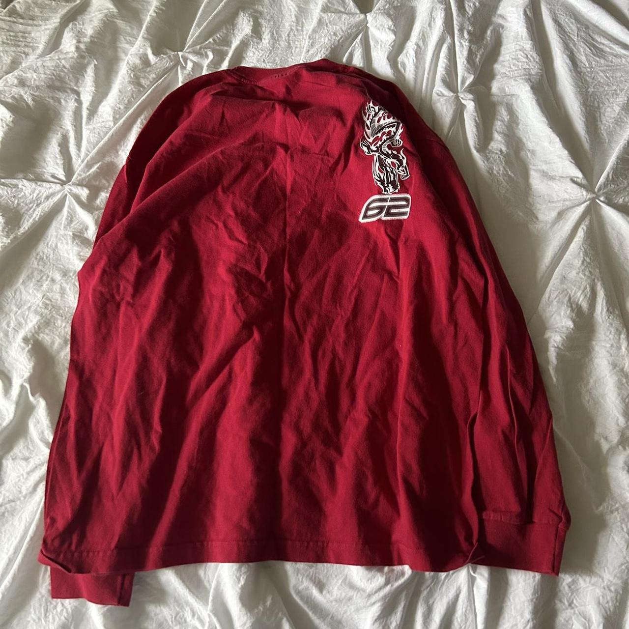 Red baggy race car long sleeve Size xl - Depop