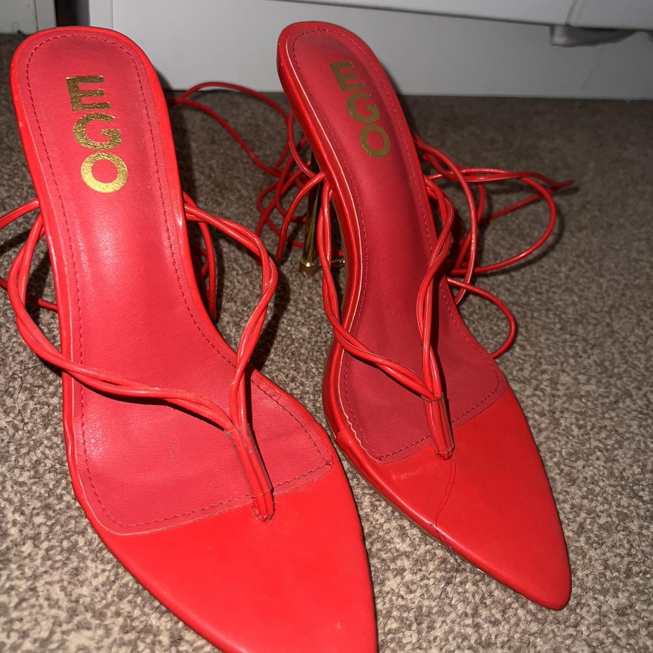 Ego official thong sandal lace up heel Uk 7 Been... - Depop