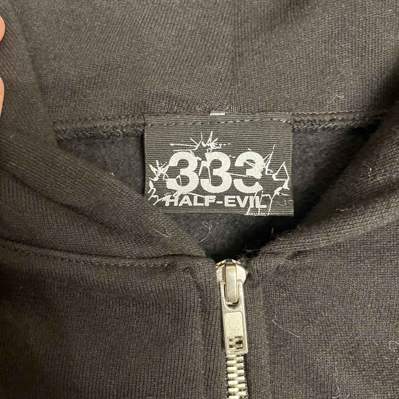 Half Evil Zip Up Size L #halfevil #chromehearts... - Depop