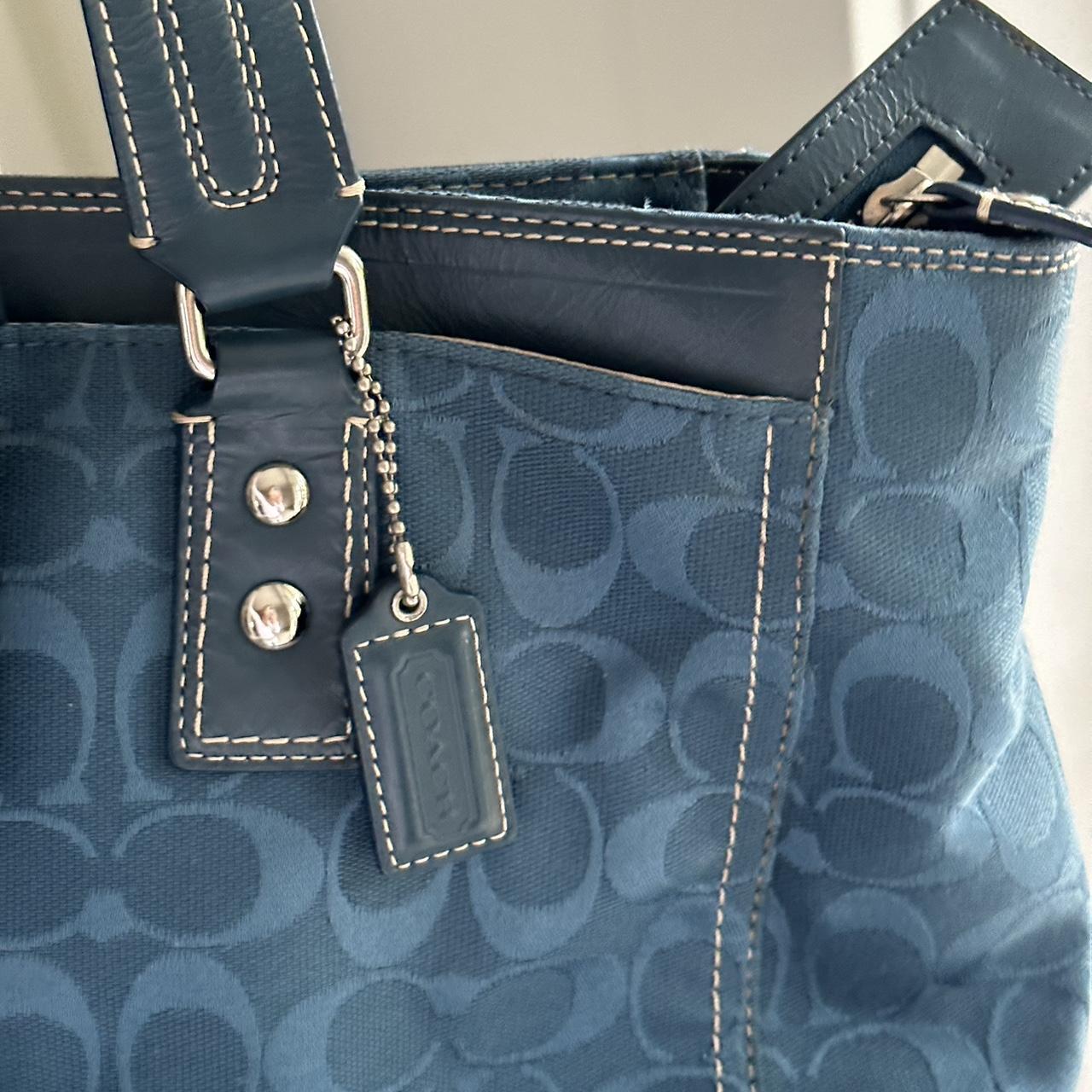 Gorgeous blue/green coach bag Can be worn as a... - Depop