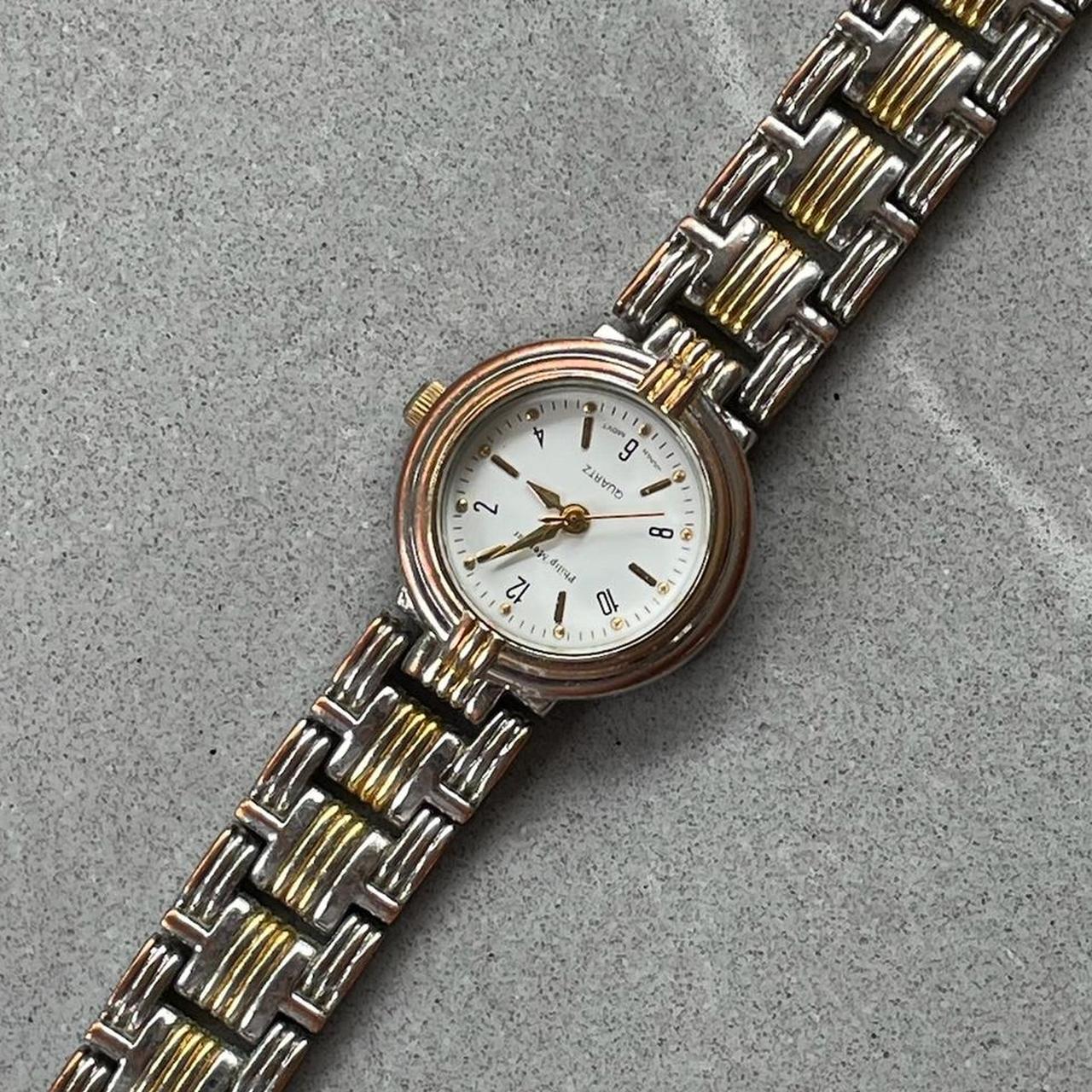 Silver and gold mixed metal vintage watch Silver... - Depop