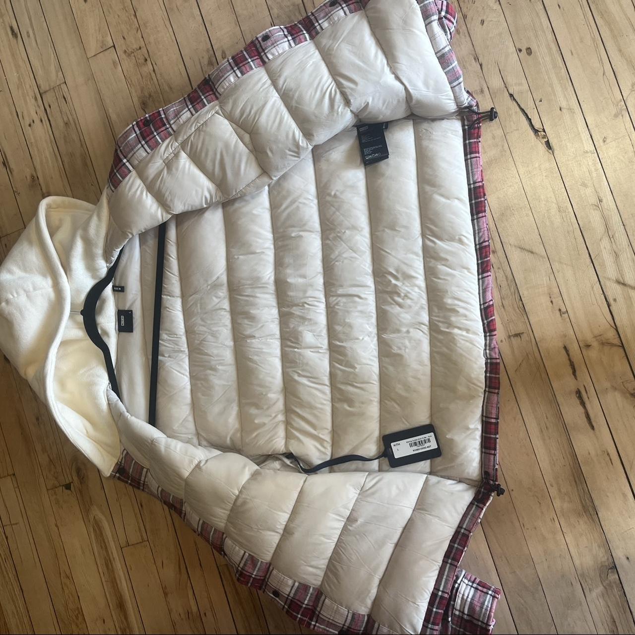 Kith Sterling Quilted Hooded Puffer Plaid Flannel... | Depop