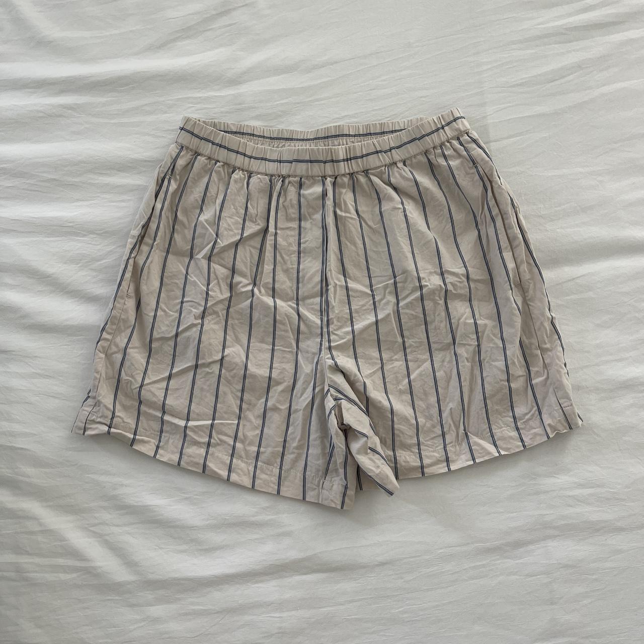 Aritzia Striped Elastic Shorts Never Worn Loose Depop