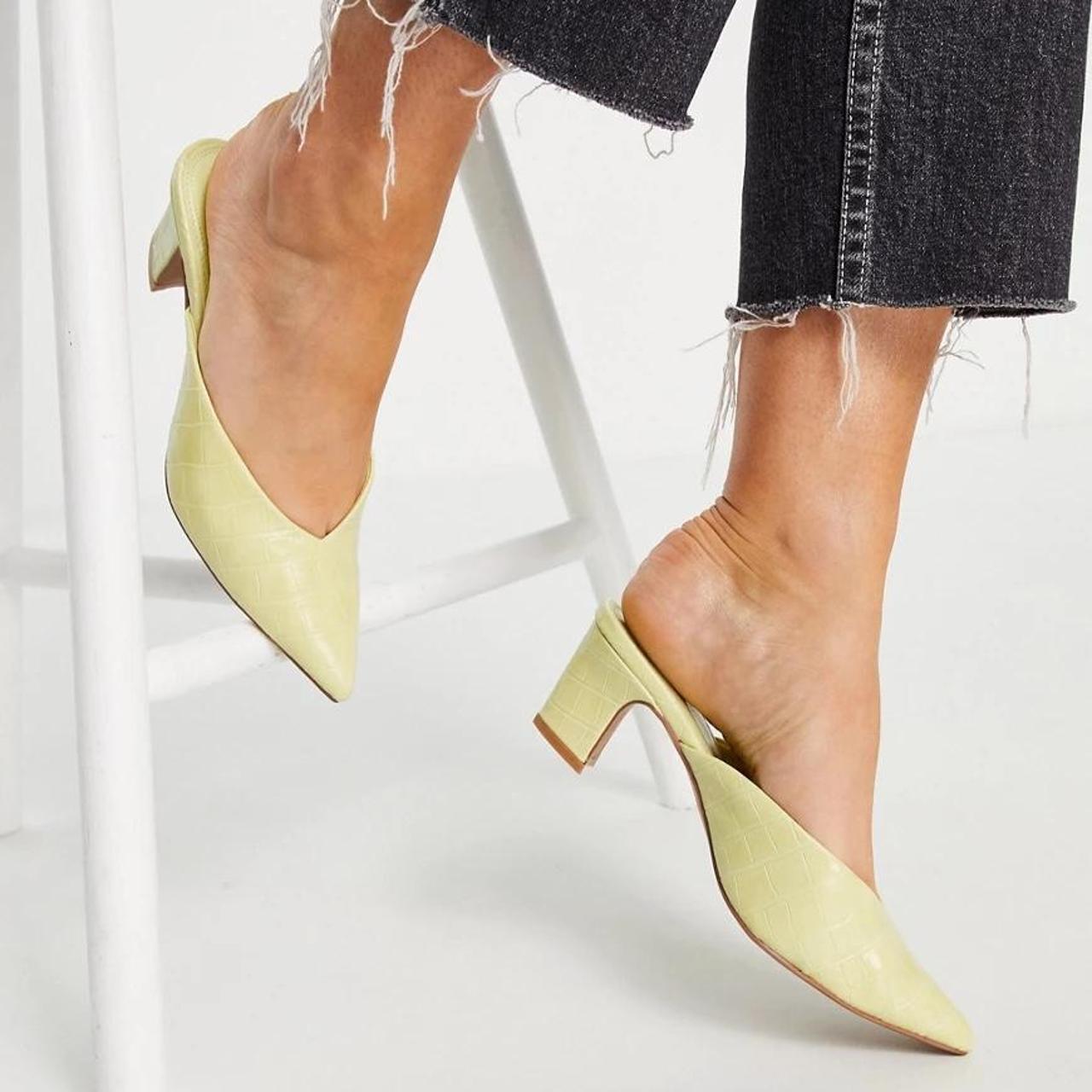 ASOS Design Women's White Mules | Depop