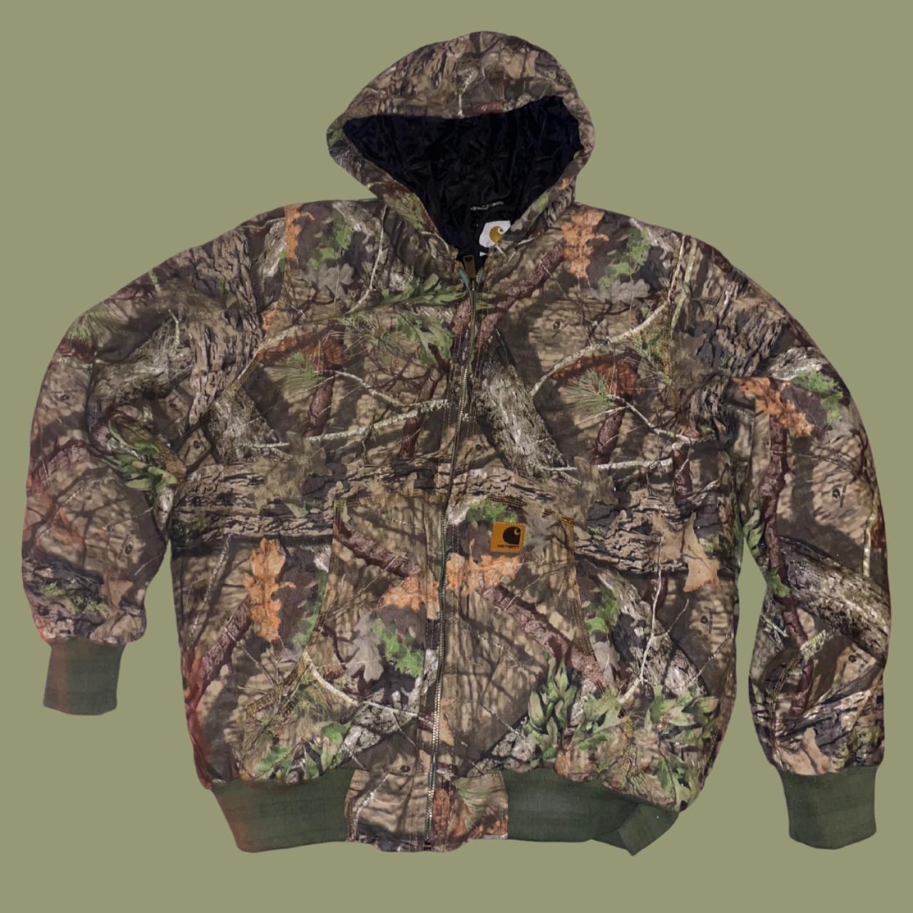 REALTREE CARHARTT REWORK HOODED JACKET. Heavyweight,... - Depop