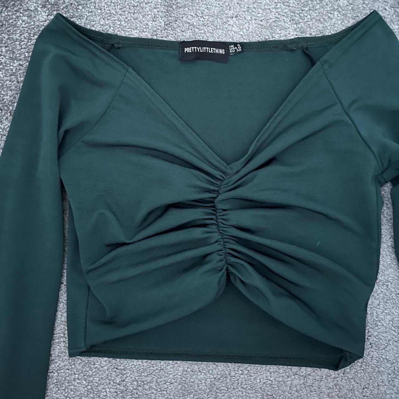 PLT green top Worn once or twice #green #plt... - Depop