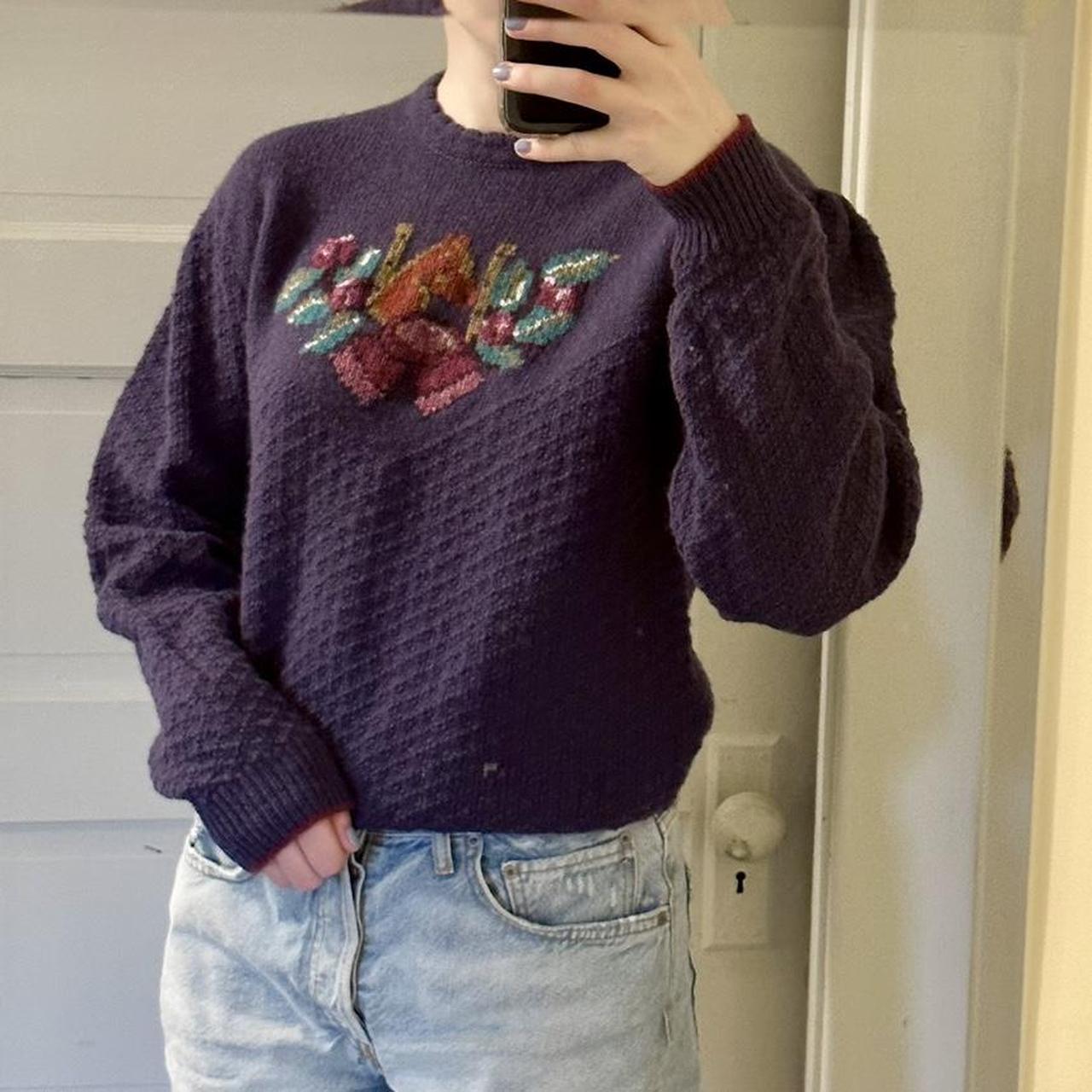 Vintage preppy 100% wool sweater. Size M (fits S-M).... - Depop