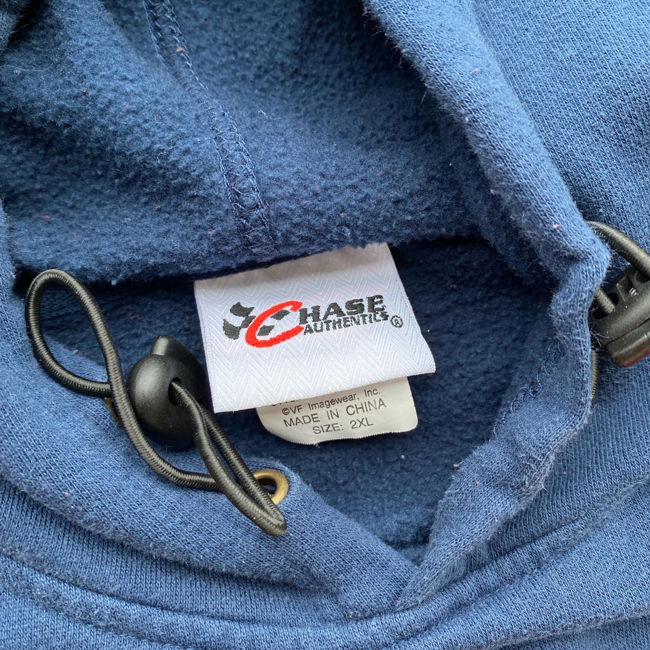 Chase Authentics Men's Red and Navy Hoodie | Depop