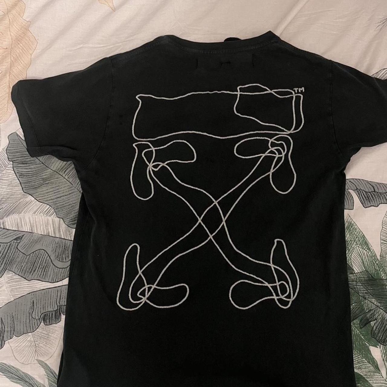 Off white tee abstract arrow 2020 Charcoal grey Size... - Depop