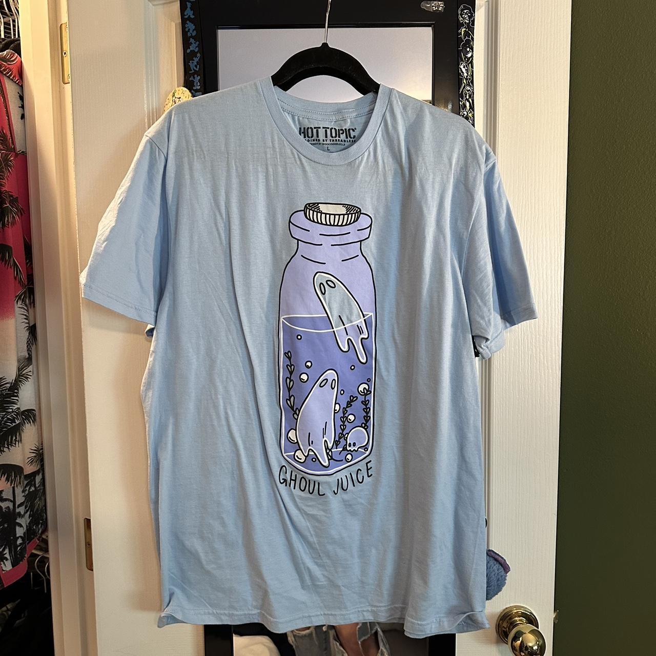 Hot Topic Women's Blue T-shirt | Depop