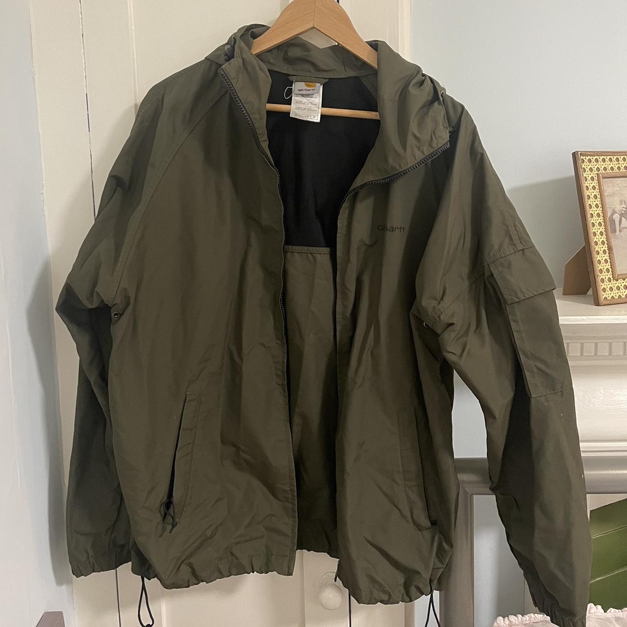Khaki carhartt jacket Size M/L unisex - Depop