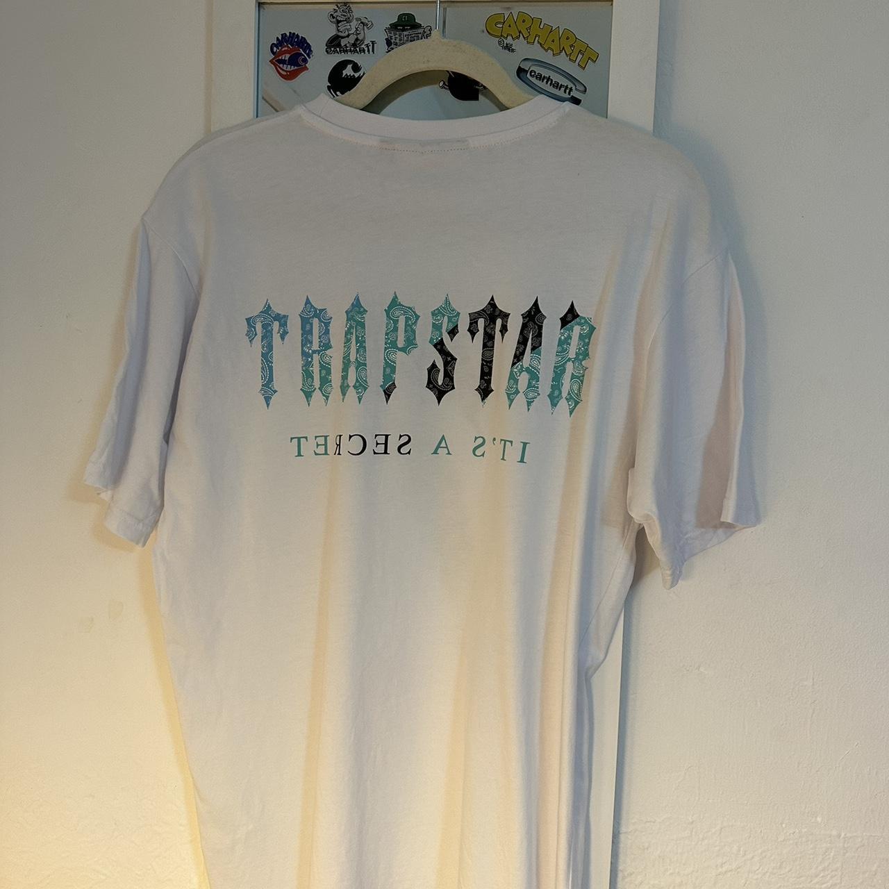 TRAPSTAR MENS MEDIUM TEAL TEE WORN 3x NO SIGNS OF... - Depop