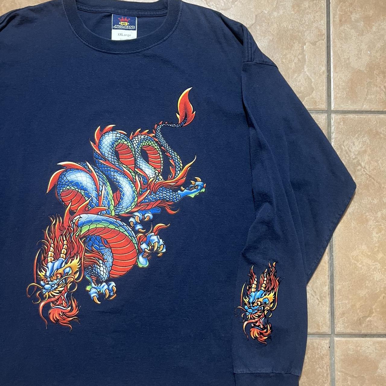 Vintage 90s JNCO Shirt Dragon Shirt JNCO JEANS... - Depop