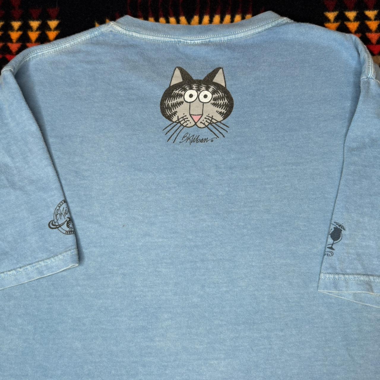 Vintage 90s Sashimi Sushi Cat Shirt Kliban... | Depop