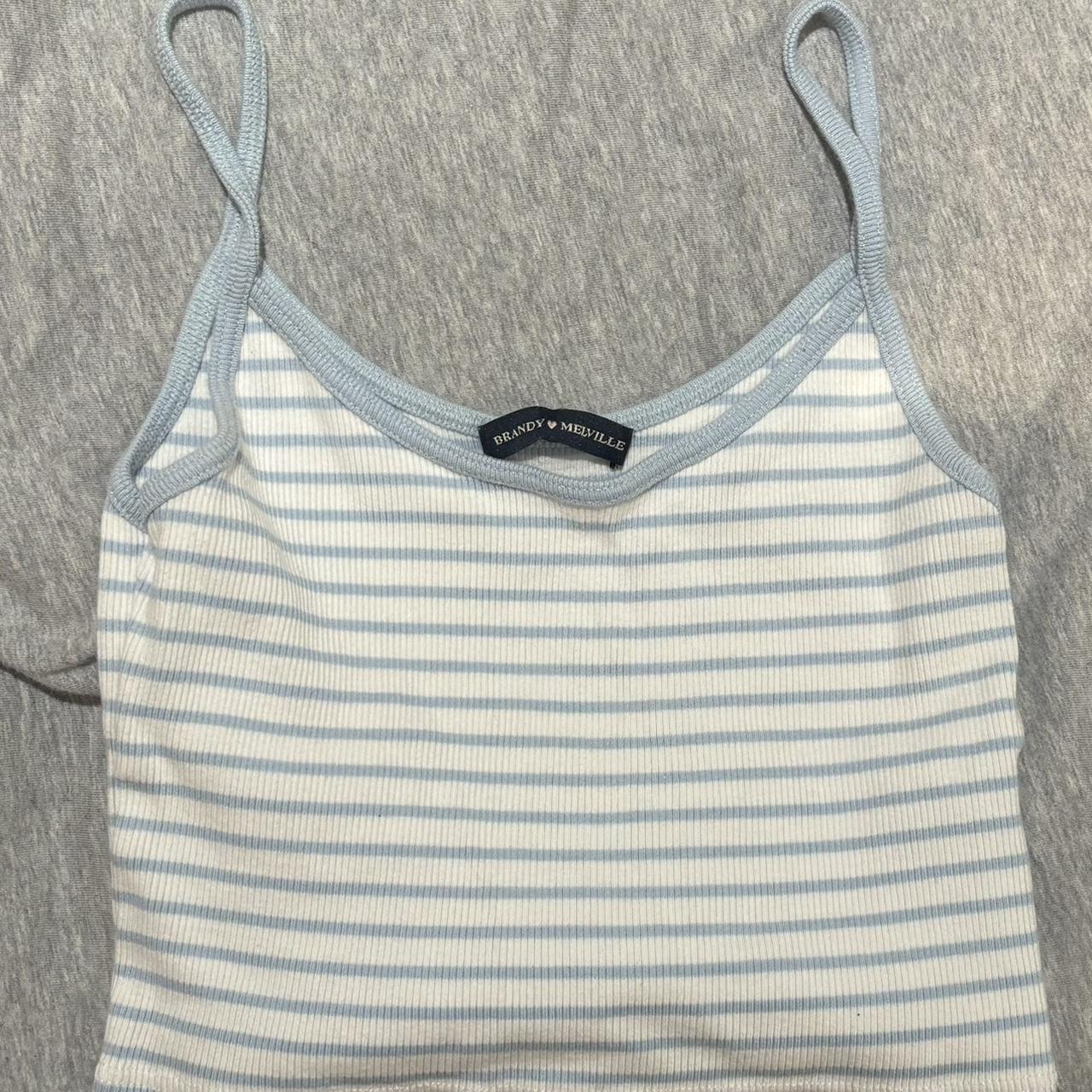super cute striped brandy tank! - Depop