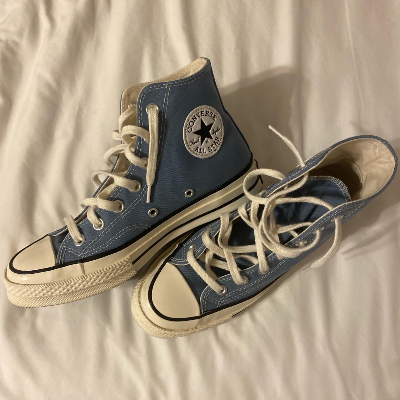 Blue converse chuck 70s high tops basically brand... - Depop