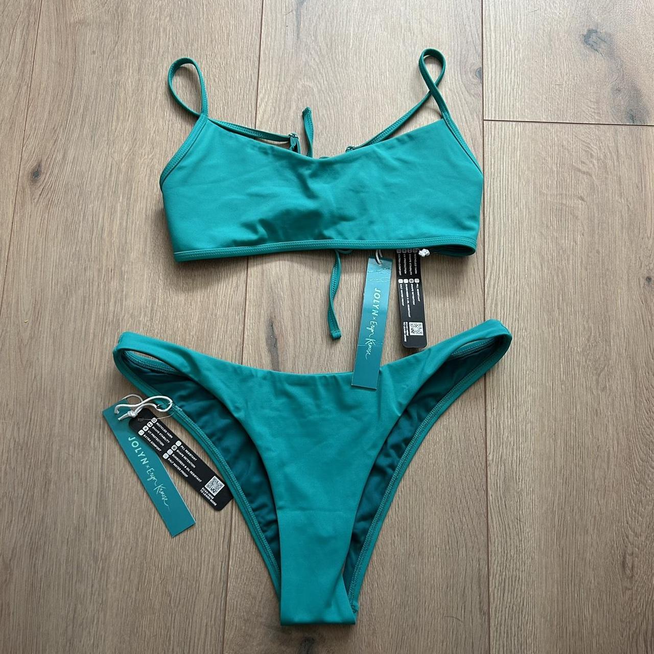 NWT Jolyn bikini in Coast!! M top adjustable back-... - Depop