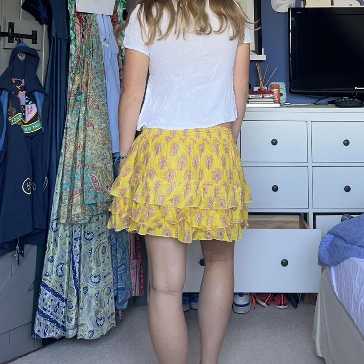 BRAND NEW WITHOUT TAGS Hoboko yellow mini skirt... - Depop