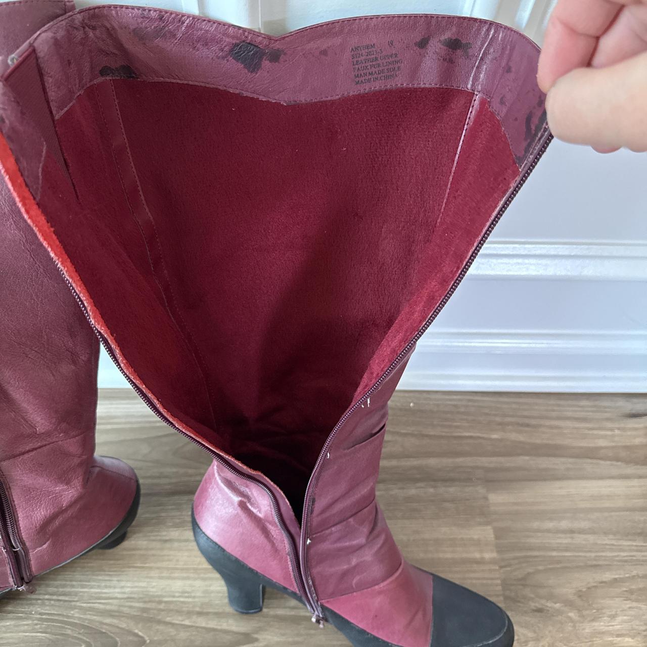 Miz Mooz Victorian Inspired Steampunk Red Leather... | Depop