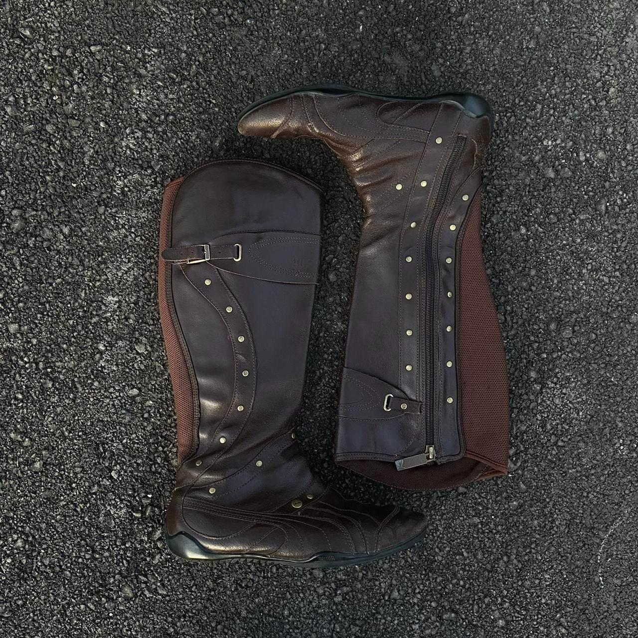 REPOP vintage Y2K puma moto leather boots truly one... - Depop