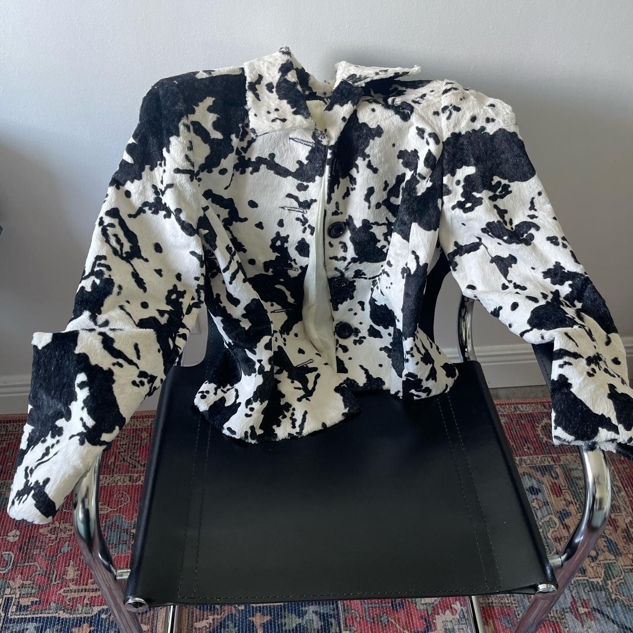 Cutest cow print jacket Cotton & rayon Perfect for... - Depop