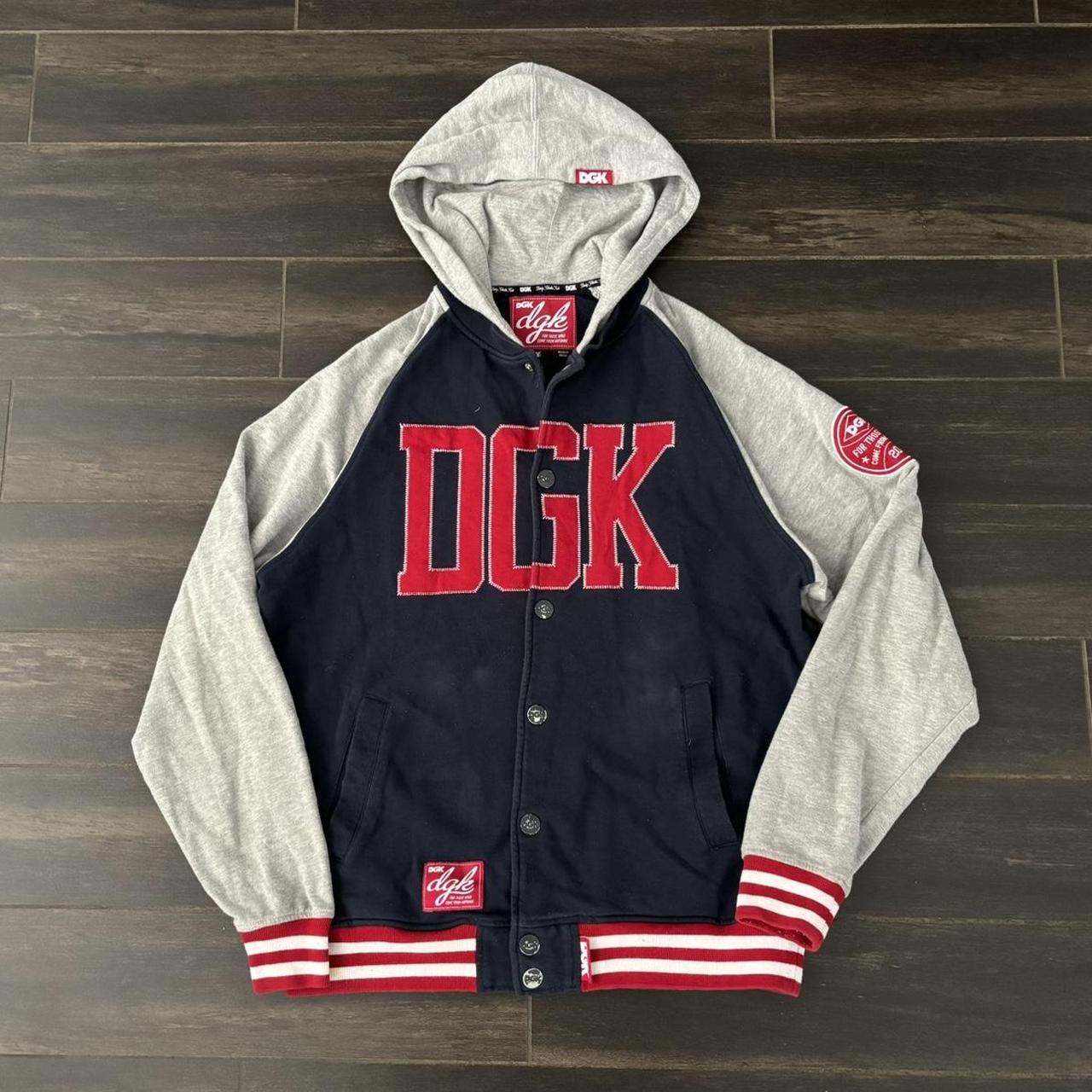 men’s L dgk brand hooded varsity jacket no... | Depop