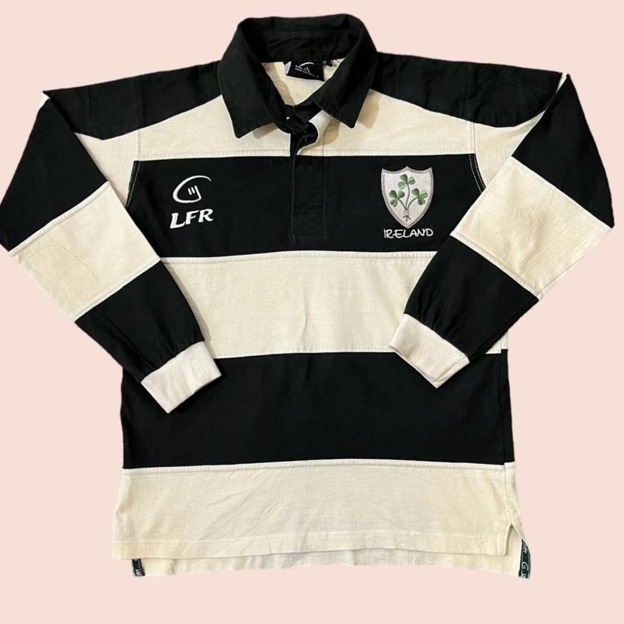 Ireland rugby shirt in green and cream on a Live For... - Depop