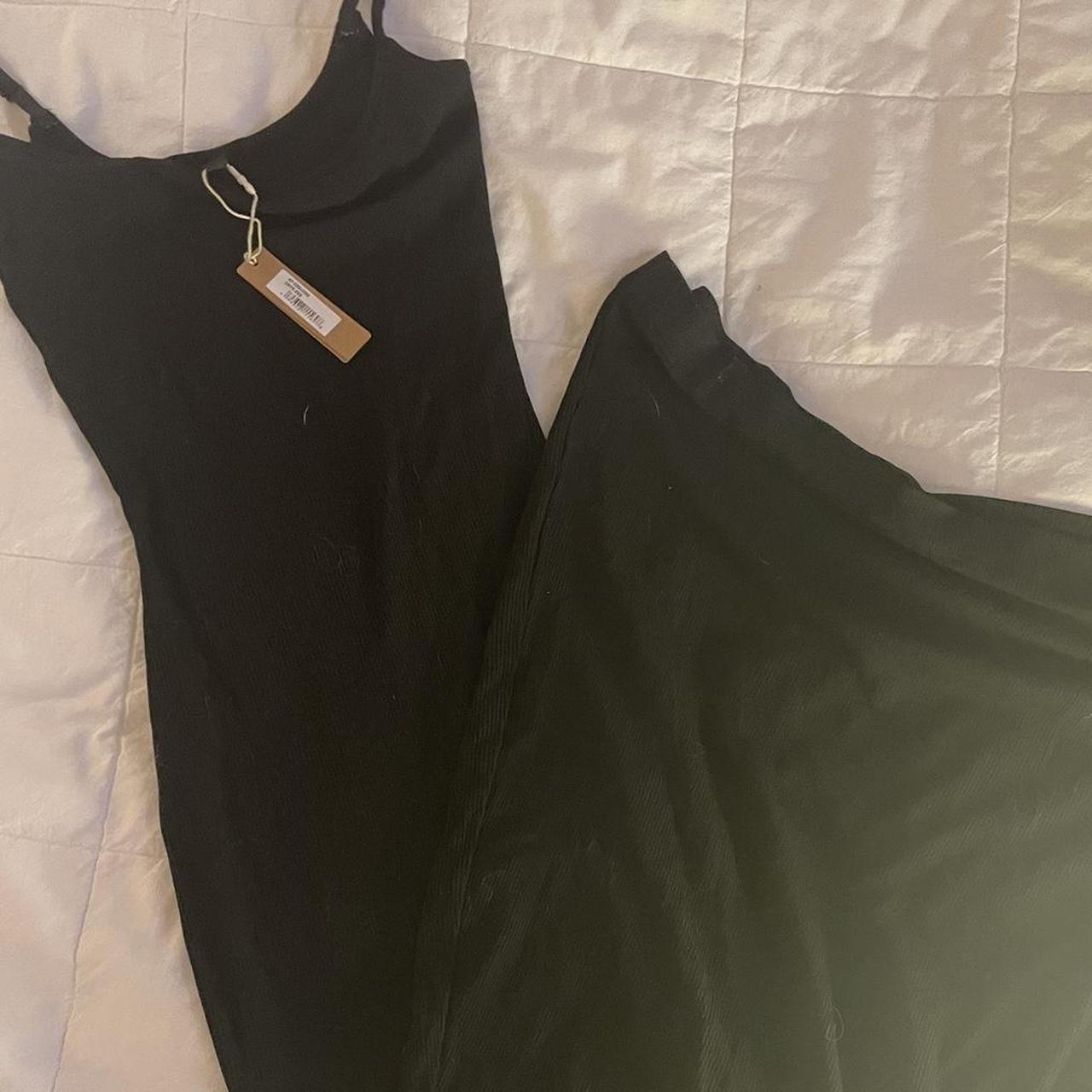 skims bodycon long maxi tank dress in black onyx... - Depop