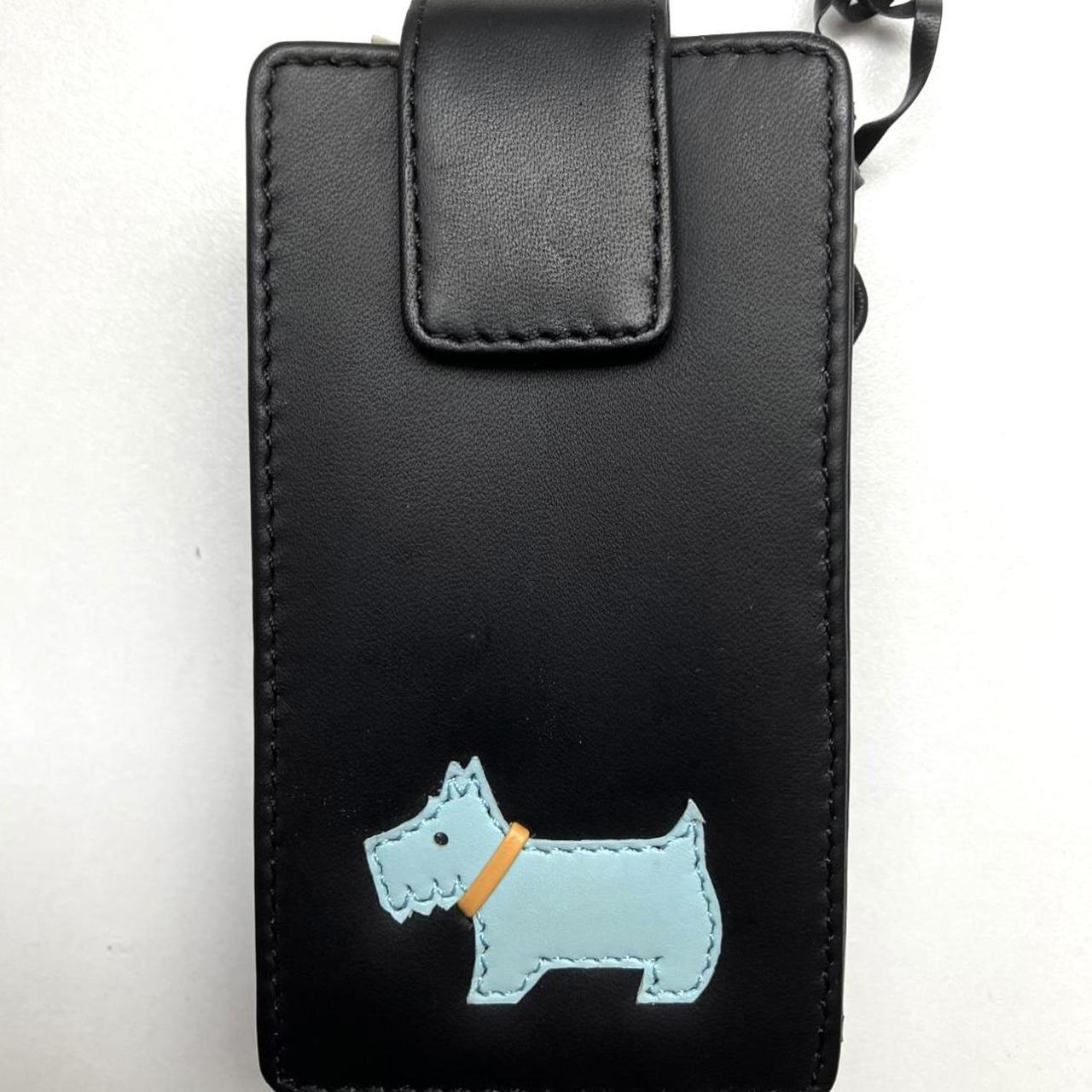 Radley Black Leather Mobile Phone Cover Brand new... - Depop
