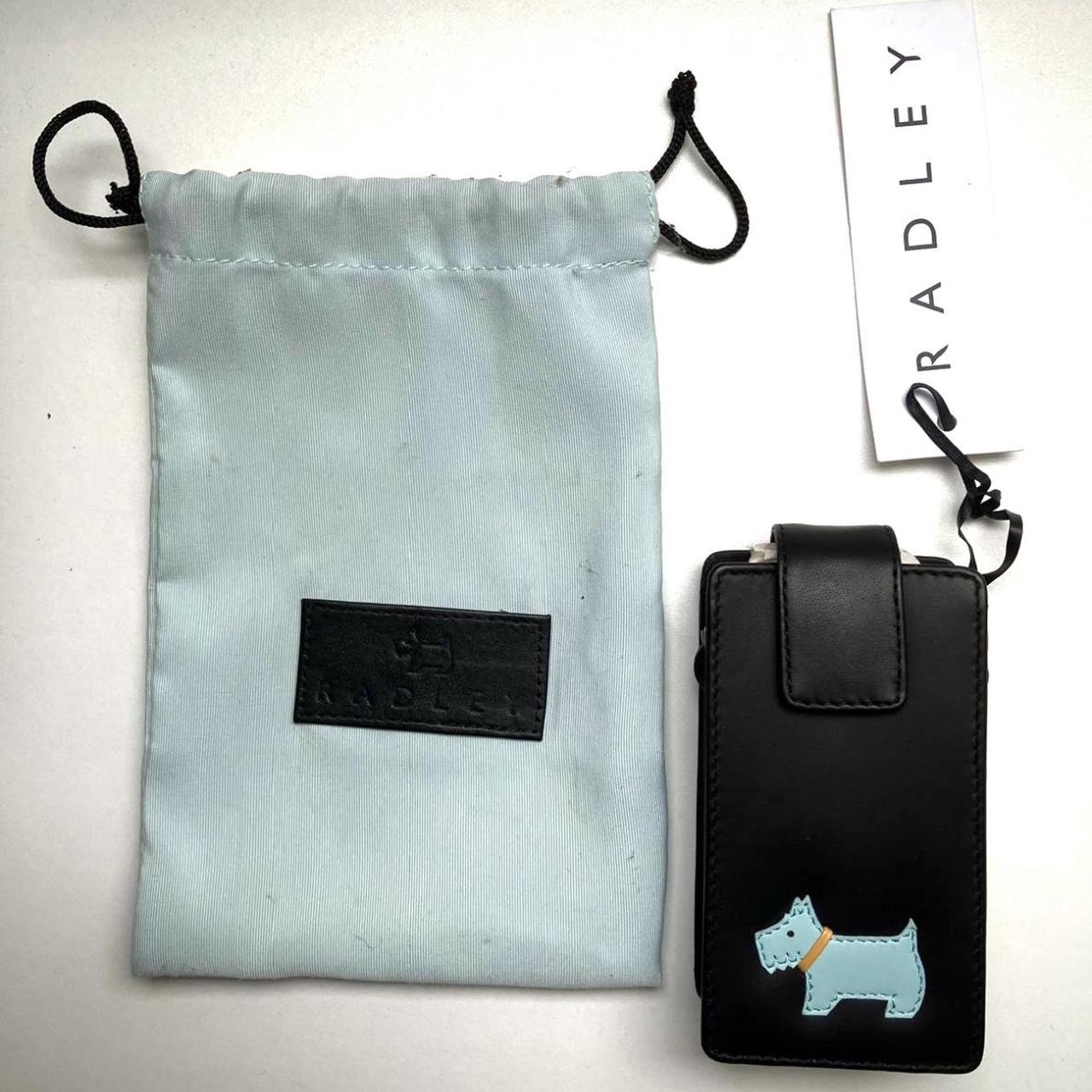 Radley Black Leather Mobile Phone Cover Brand new... - Depop