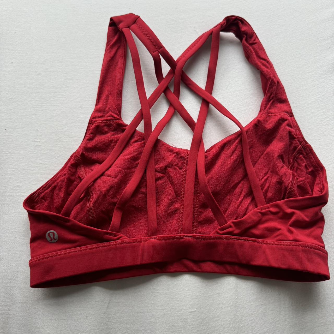 Lululemon Red Sports Bra - Depop