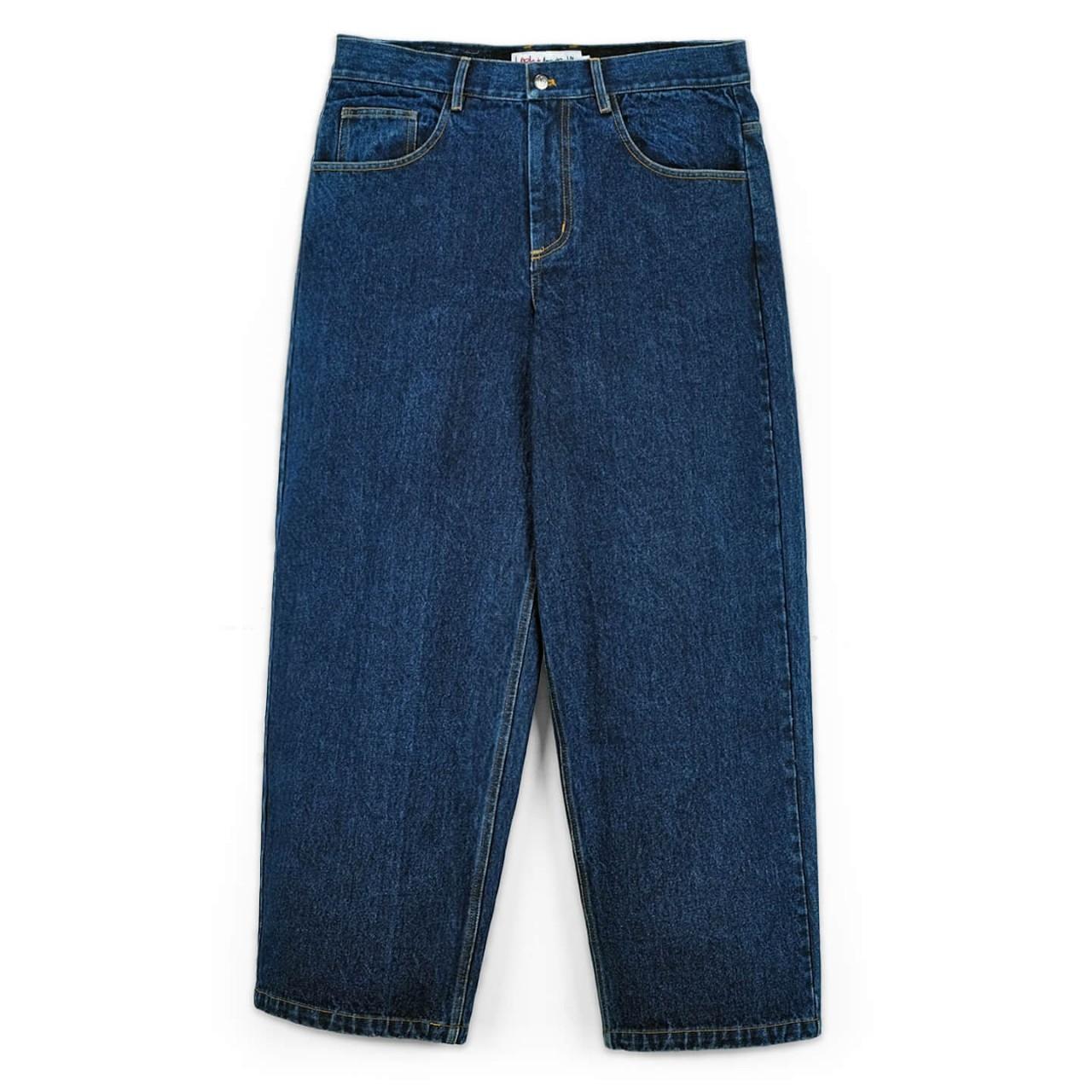 Harlaut Apparel Co. BAGGIE JEANS $90 USD DARK BLUE... - Depop