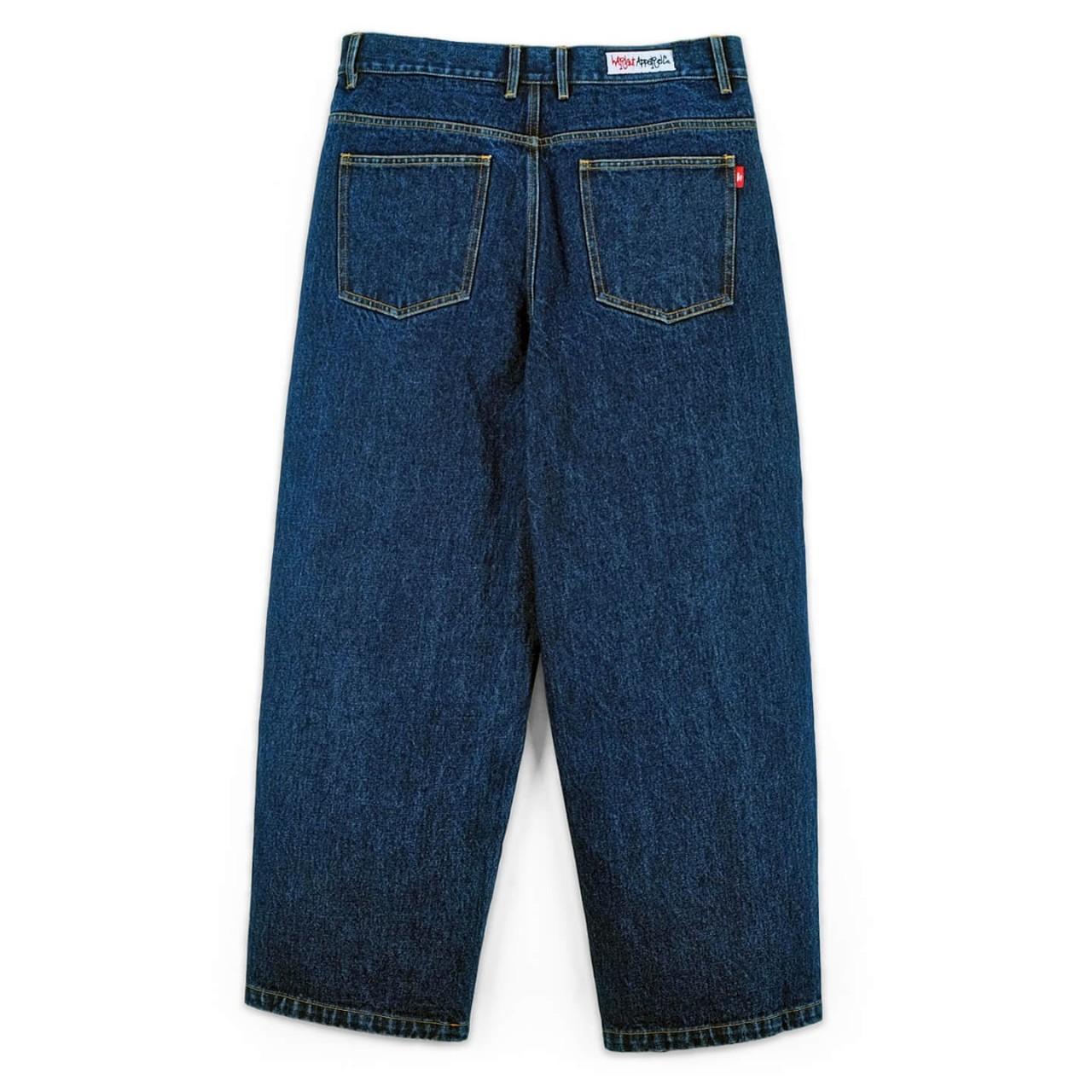 Harlaut Apparel Co. BAGGIE JEANS $90 USD DARK BLUE... - Depop