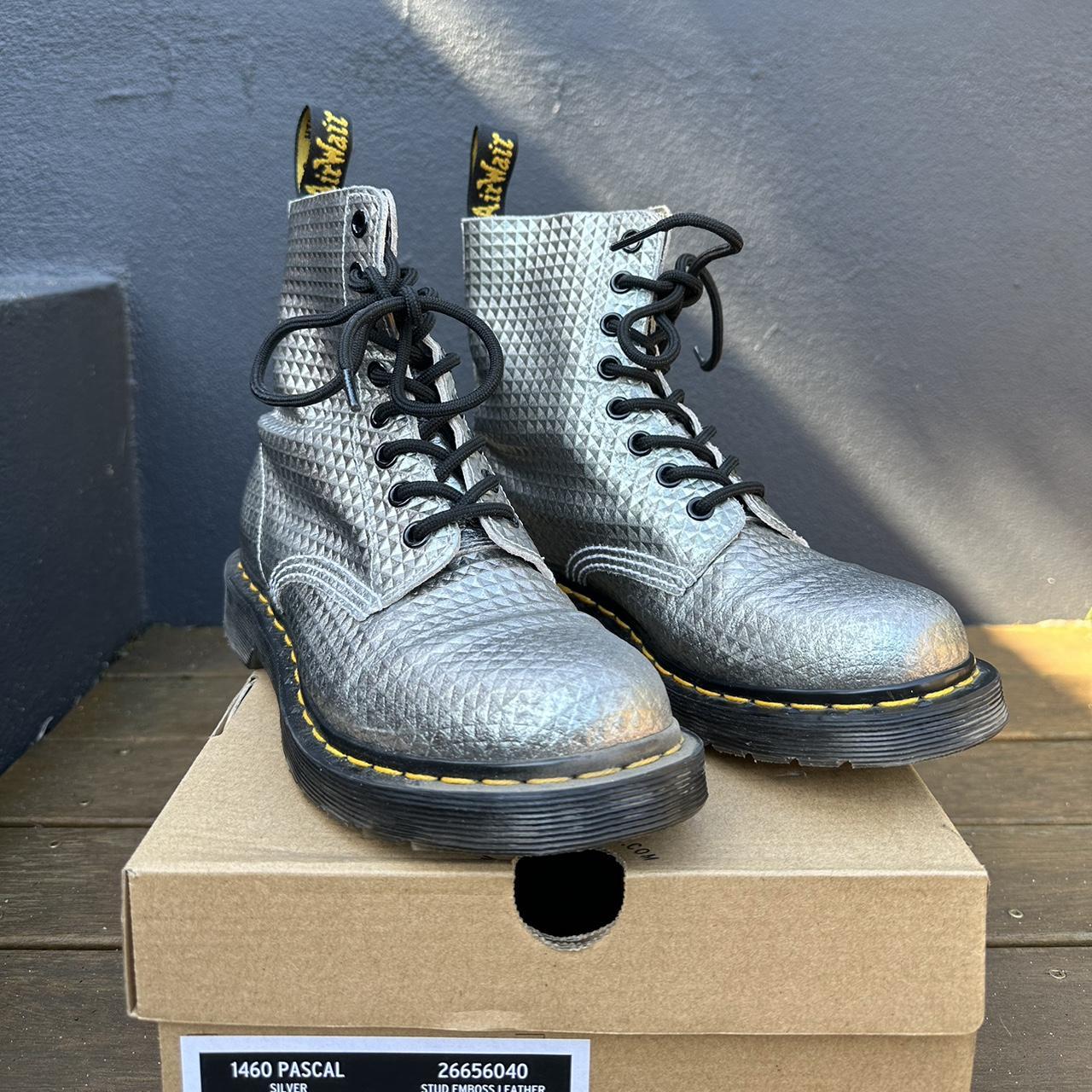 DR MARTENS 1460 PASCAL SILVER (26656040) Bought in... - Depop