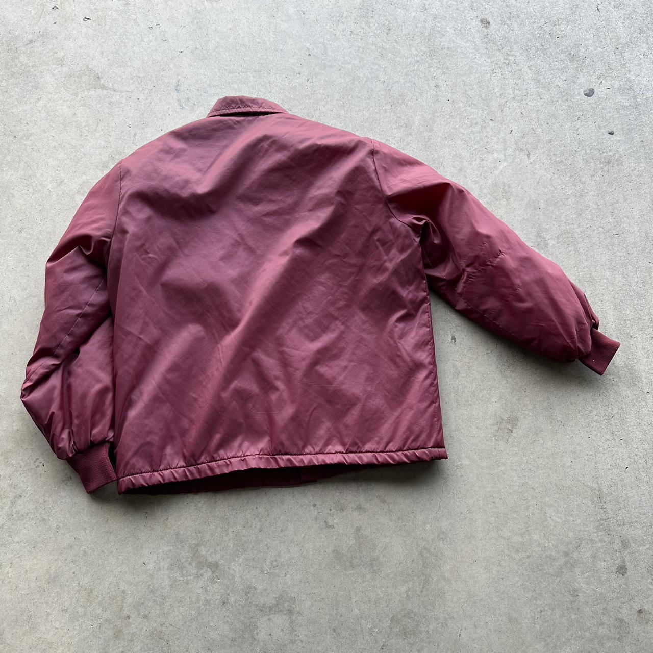 Vintage maroon coach jacket Size... - Depop