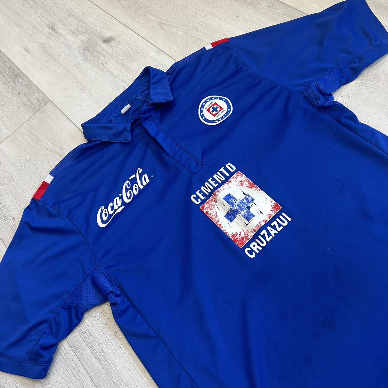 Cruz Azul Mexican Soccer Jersey Size medium Price... - Depop Cruz Azul Mexican Soccer Jersey Size medium Price... - Depop