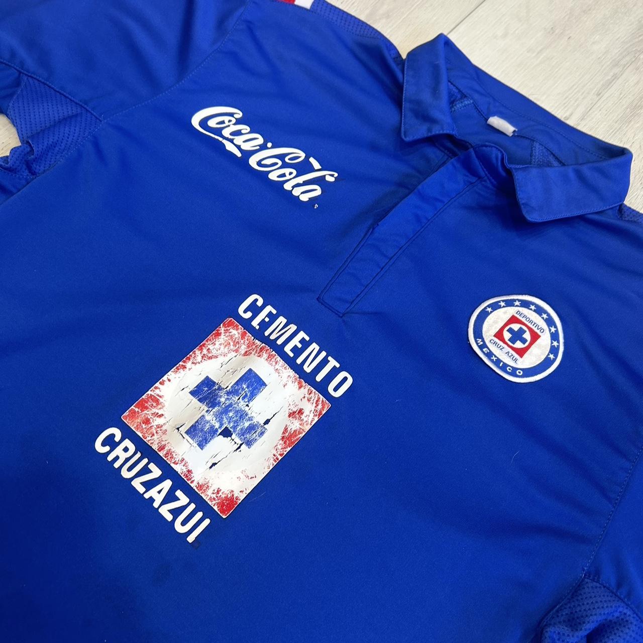 Cruz Azul Mexican Soccer Jersey Size medium Price... - Depop Cruz Azul Mexican Soccer Jersey Size medium Price... - Depop