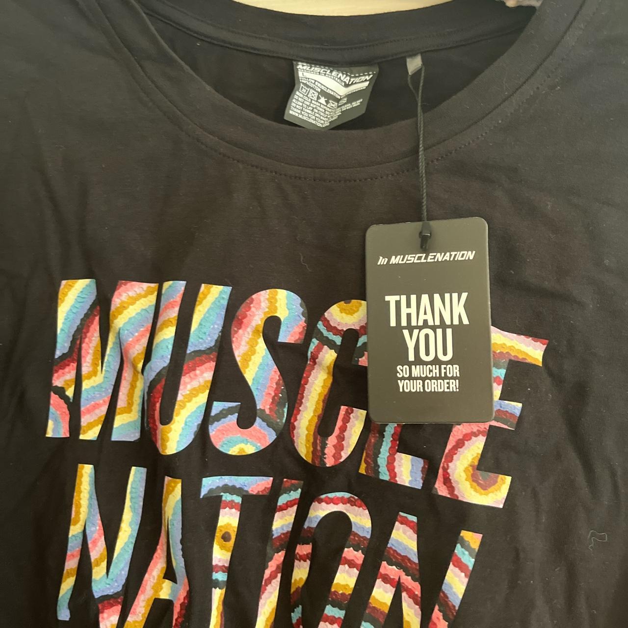 Super cute brand new Muscle Nation crop. Size L. - Depop