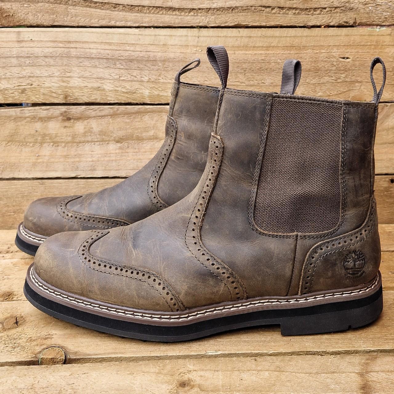 Rare, Timberland, real leather, ankle boots. Dark... - Depop