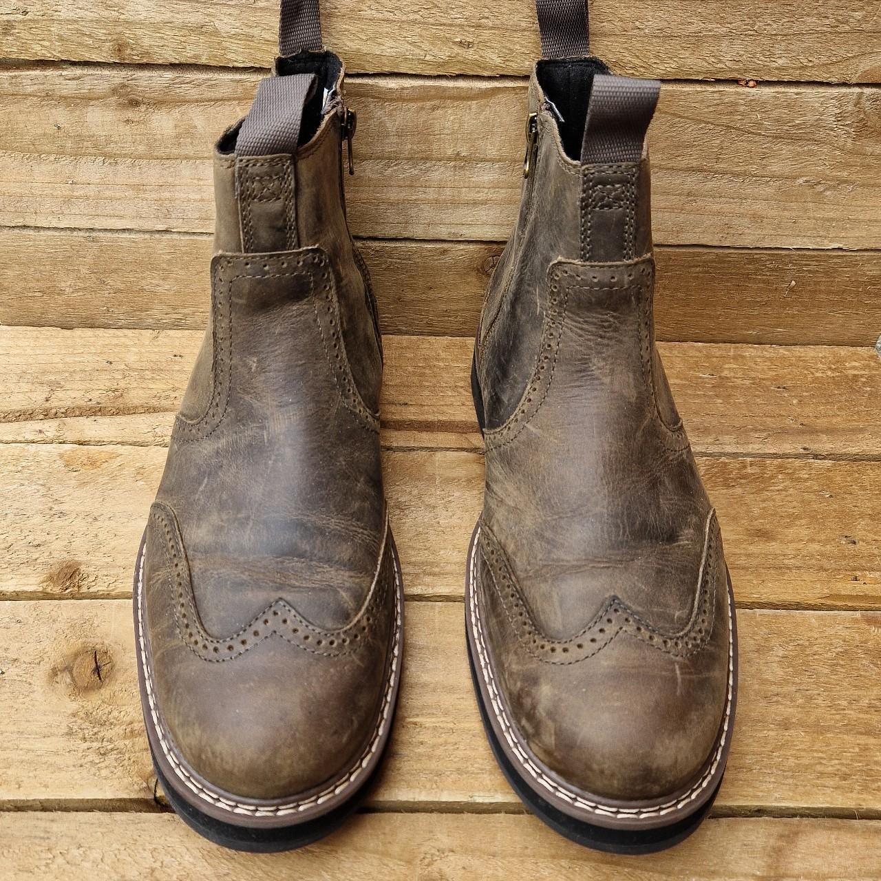 Rare, Timberland, real leather, ankle boots. Dark... - Depop