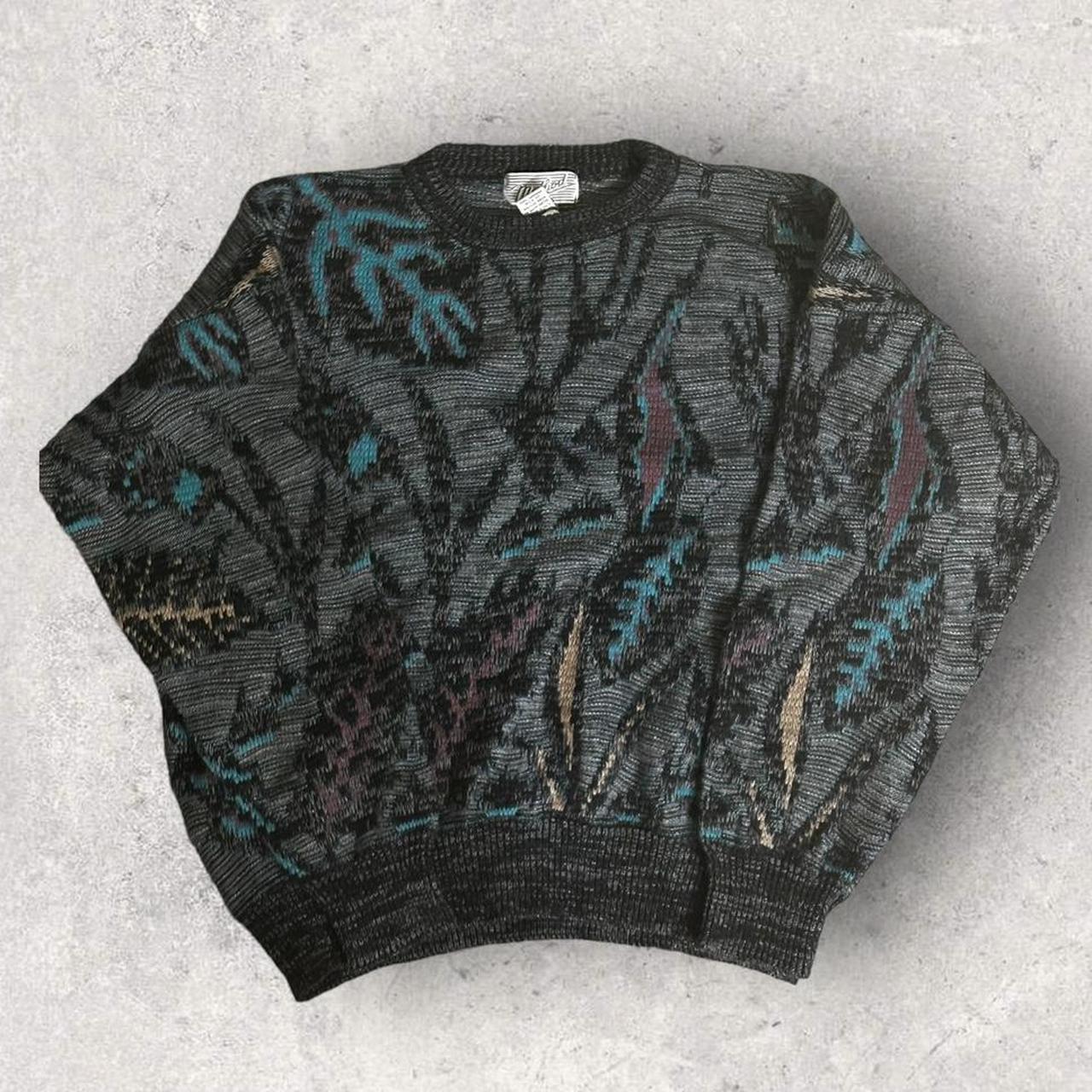 Vintage Knit Coogie Style Swetaer Acrylic and... - Depop