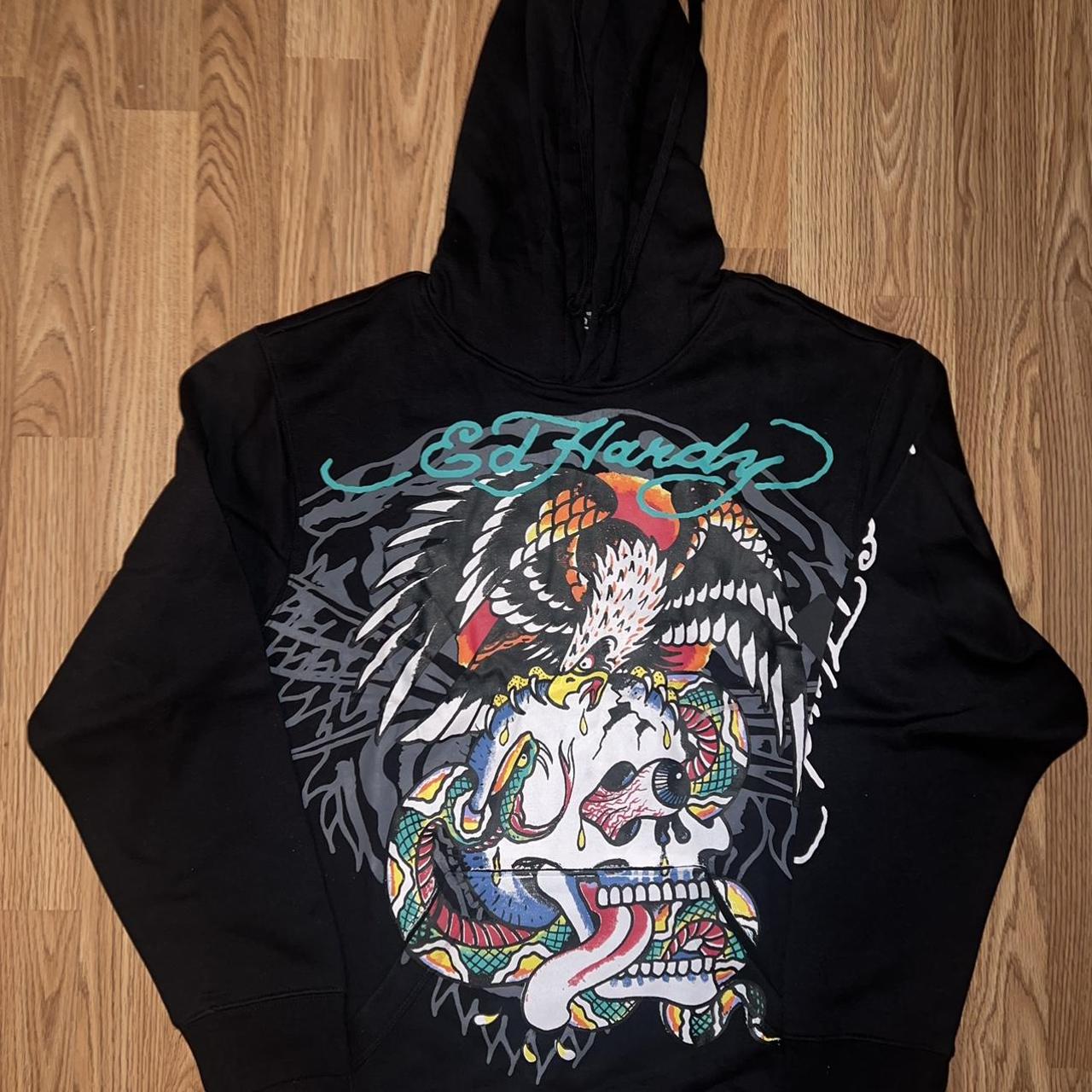 Ed Hardy Eagle & Skull Hoodie Brand New With... - Depop