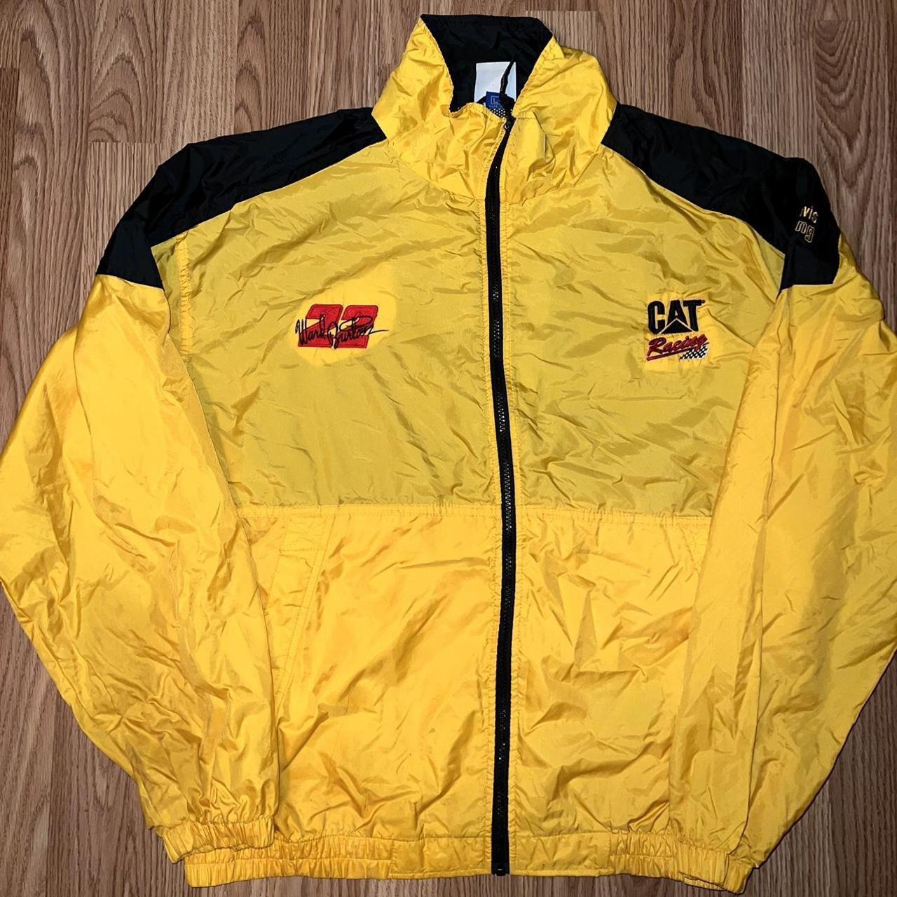 Vintage NASCAR Caterpillar Racing Jacket Size Large... - Depop